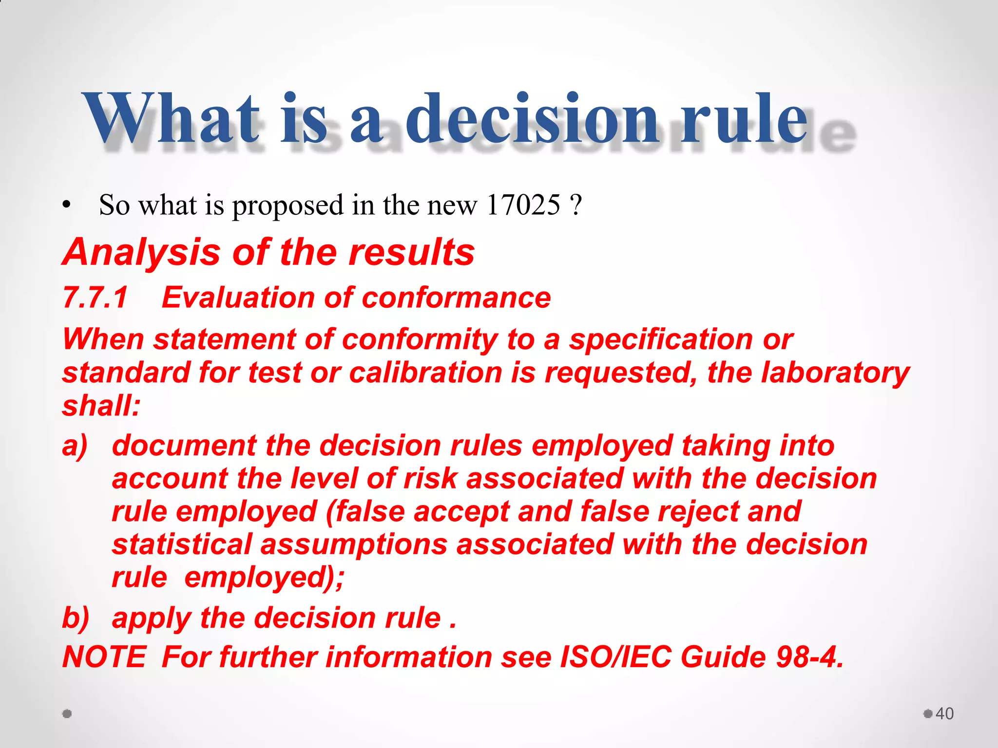What is the decision rule all about? | PPTX