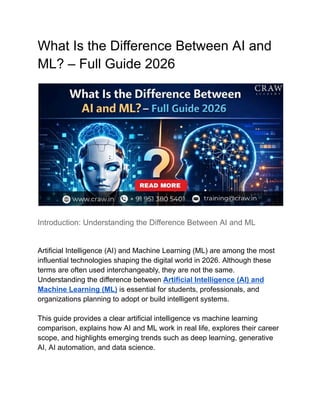 What Is the Difference Between AI and ML.pdf