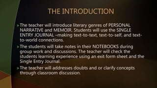 What is the difference between a memoir & personal narrative | PPTX