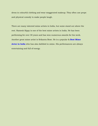 What is the difference between a mime and a clown_ What are Best Mime ...