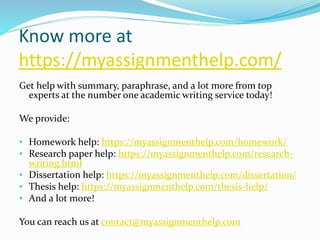 What is the difference between a summary and a paraphrase | PPTX