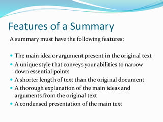 What is the difference between a summary and a paraphrase | PPTX