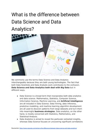 What is the difference between Data Science and Data Analytics.pdf