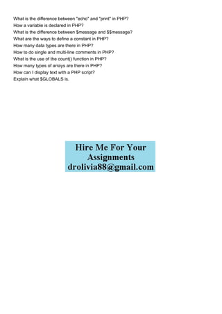 What is the difference between echo and print in PHP Ho.pdf