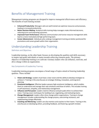 What is the Difference Between Management Training and Leadership ...