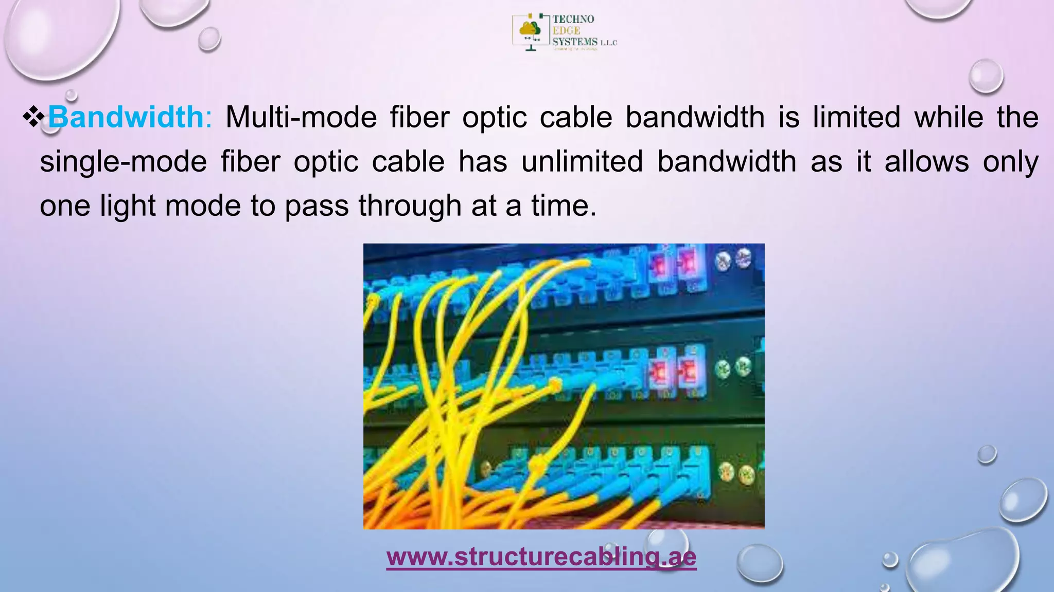 What Is The Difference Between Multi Mode And Single Mode Fiber Optic Cabling Pptx