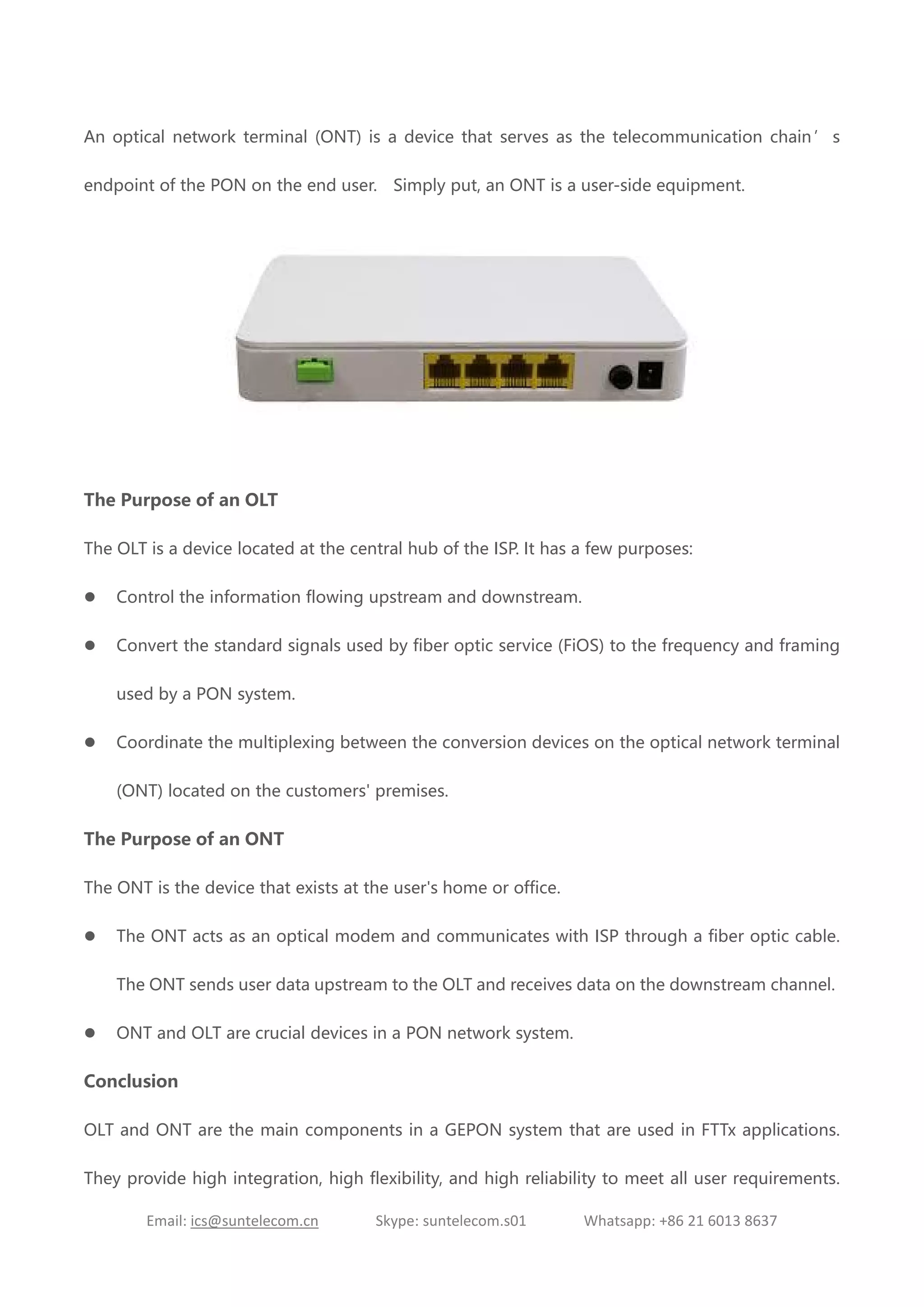 What is the Difference Between OLT and ONT | PDF | Computer Networking | Computing