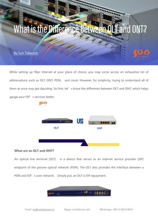 What is the Difference Between OLT and ONT | PDF | Computer Networking | Computing