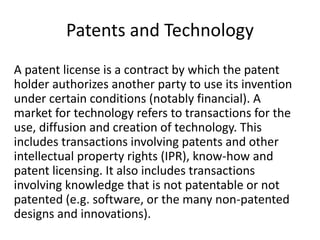 Patent is not Technology | PPTX