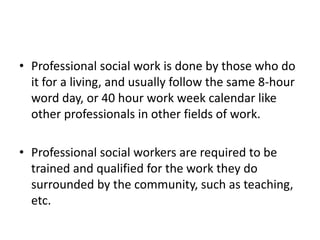What is the difference between professional and voluntary | PPTX