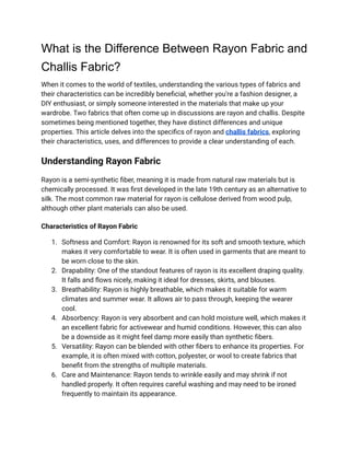 What is the Difference Between Rayon Fabric and Challis Fabric_.pdf