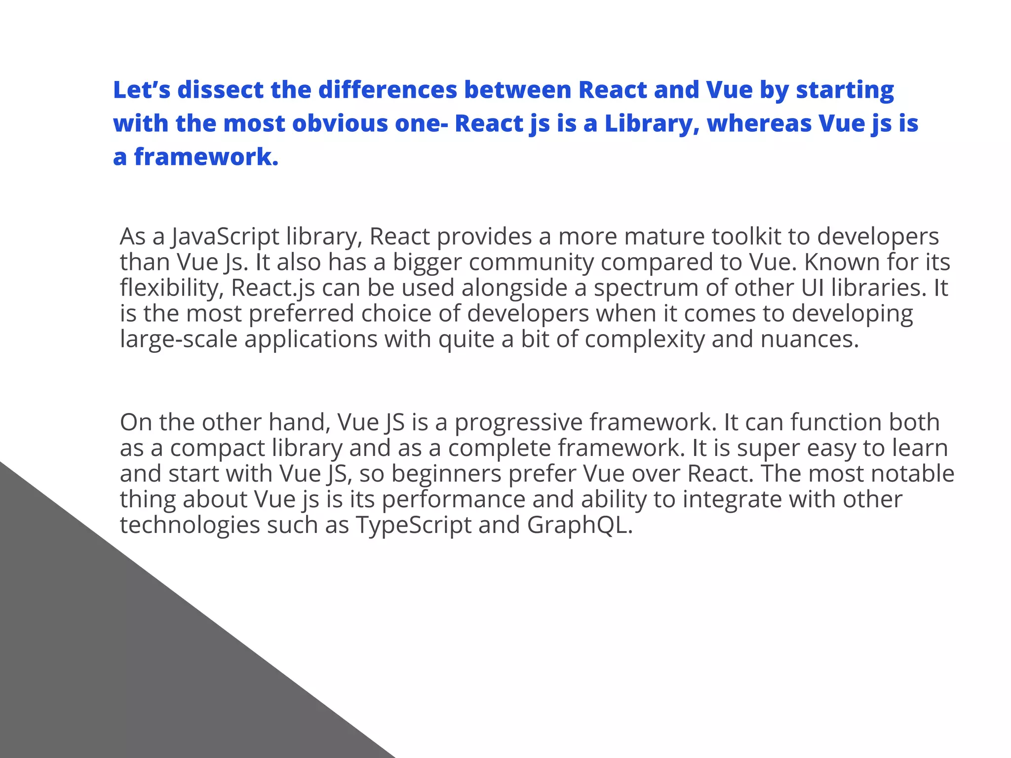 React vs Vue: Which is the front-end development Choice? | PDF