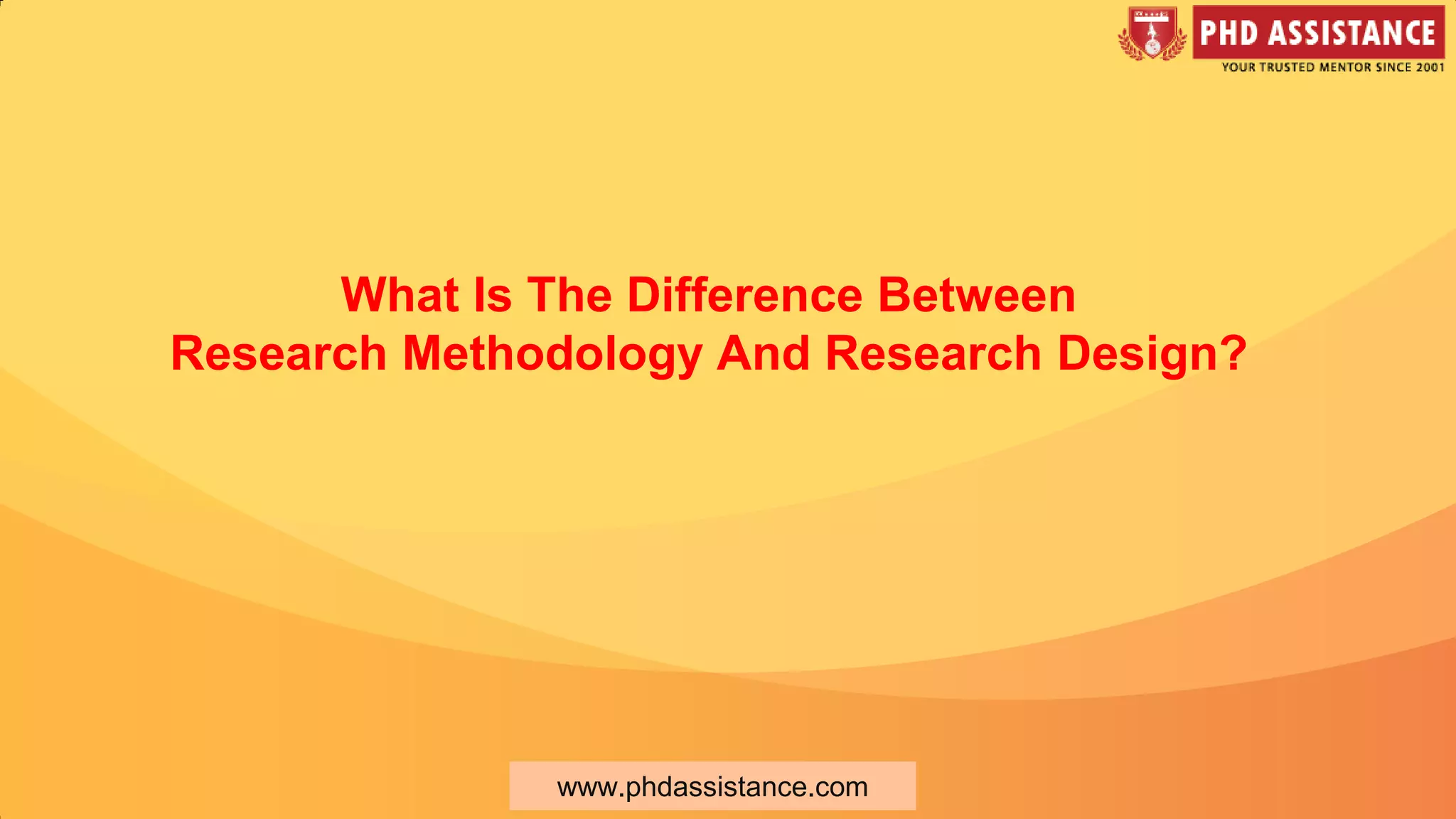 What is the difference between research methodology and research design ...