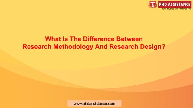 What is the difference between research methodology and research design ...