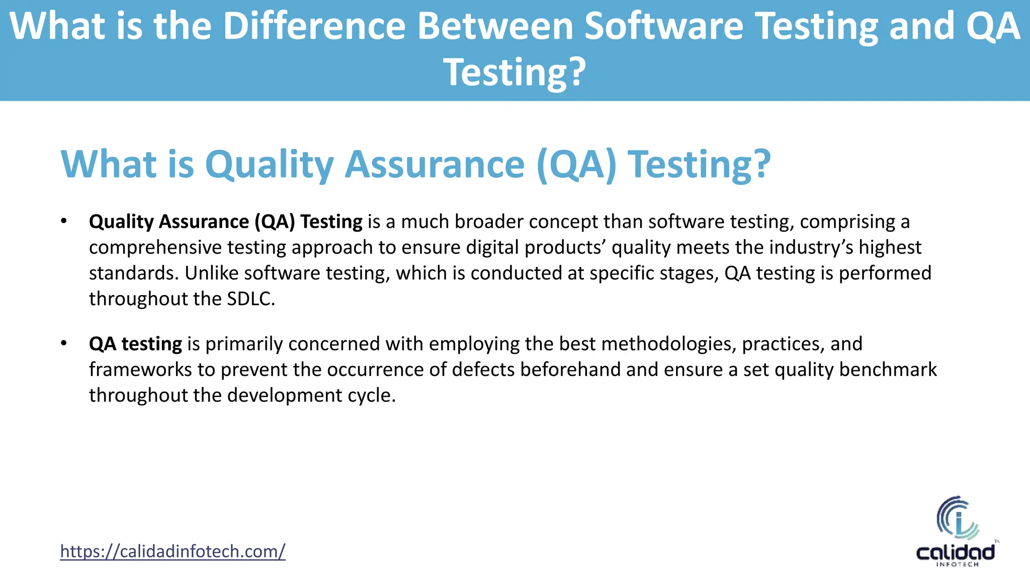 What Is The Difference Between Software Testing And Qa Testingpptx