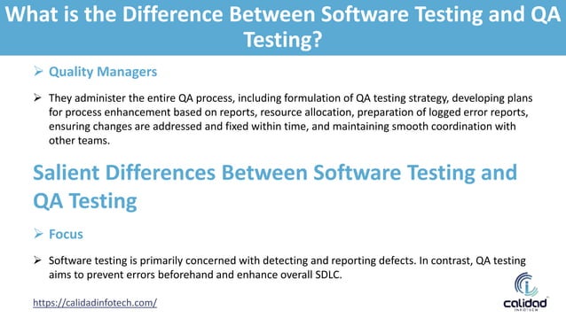 What Is The Difference Between Software Testing And Qa Testingpptx