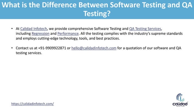 What Is The Difference Between Software Testing And Qa Testingpptx