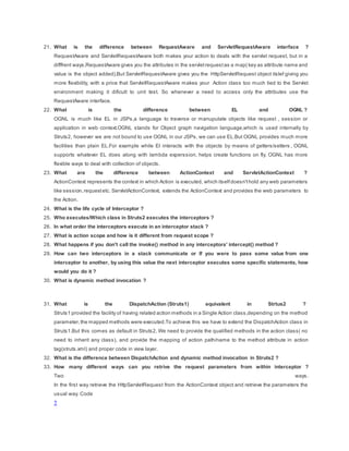 What is the difference between struts 1 vs struts 2 | DOCX