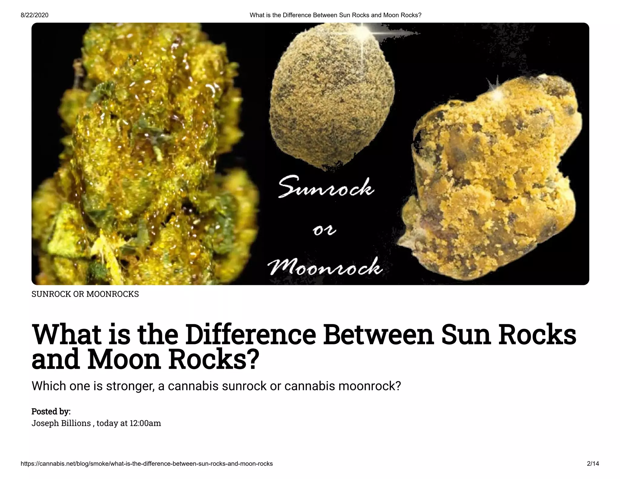 Marijuana Sunrocks or Moonrocks - What is the Difference? | PDF