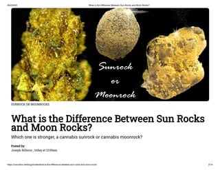 Marijuana Sunrocks or Moonrocks - What is the Difference? | PDF