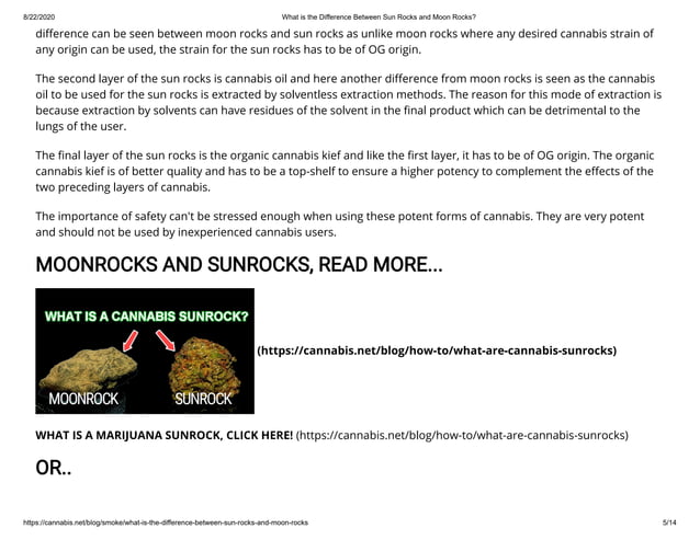 Marijuana Sunrocks or Moonrocks - What is the Difference? | PDF