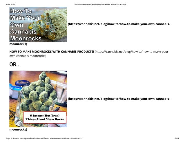 Marijuana Sunrocks or Moonrocks - What is the Difference? | PPT
