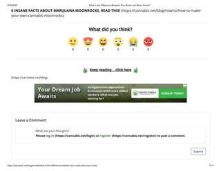 Marijuana Sunrocks or Moonrocks - What is the Difference? | PDF