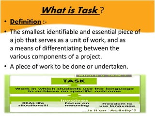 What is the difference between Task And Exercise ? | PPT