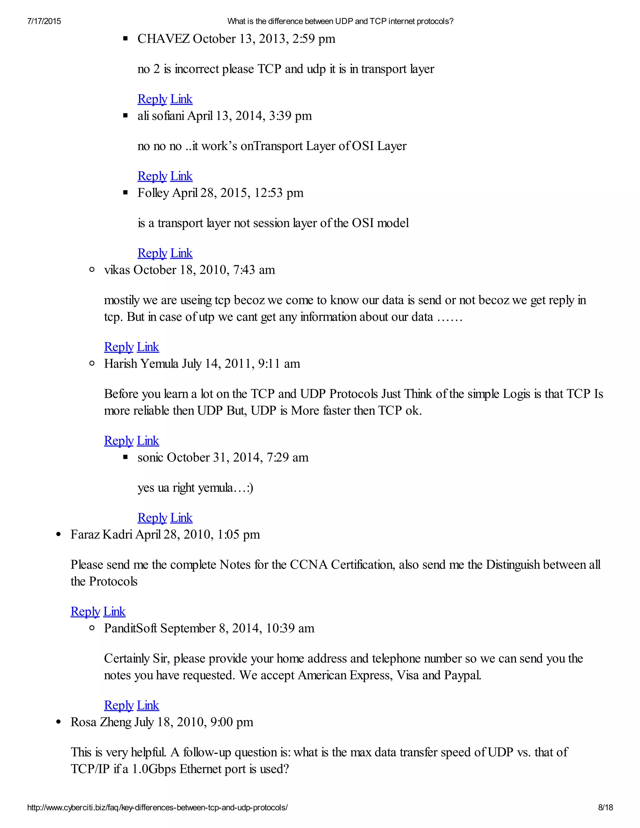 What is the difference between udp and tcp internet protocols | PDF
