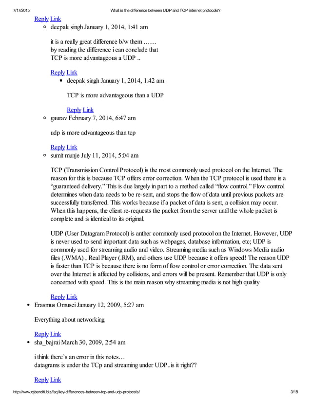 What is the difference between udp and tcp internet protocols | PDF