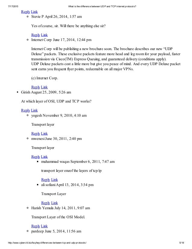What Is The Difference Between Udp And Tcp Internet Protocols