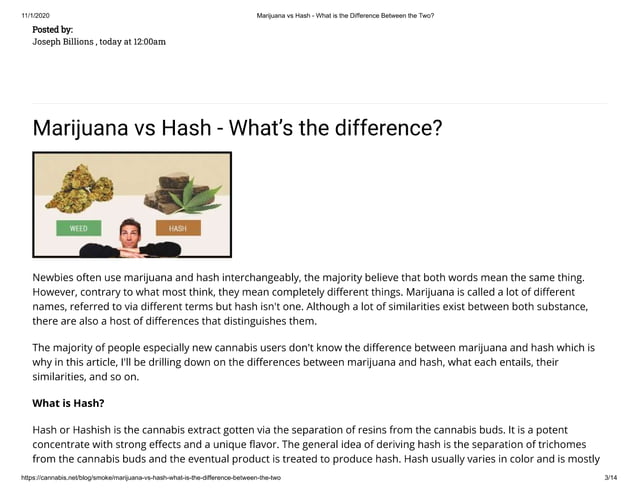 What is the Difference Between Hashish and Marijuana? | PPT