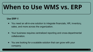 What is the Difference Between WMS and ERP Software? | PPT
