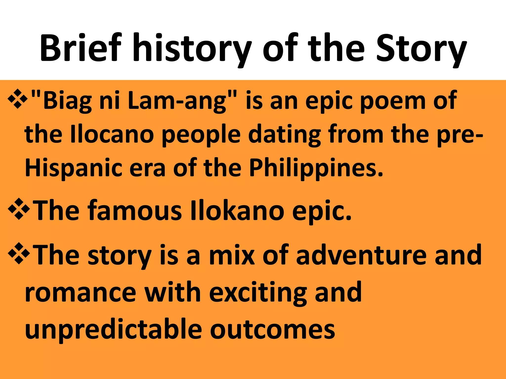 Introduction of Philippine Epic AND biag ni lam ang | PPTX