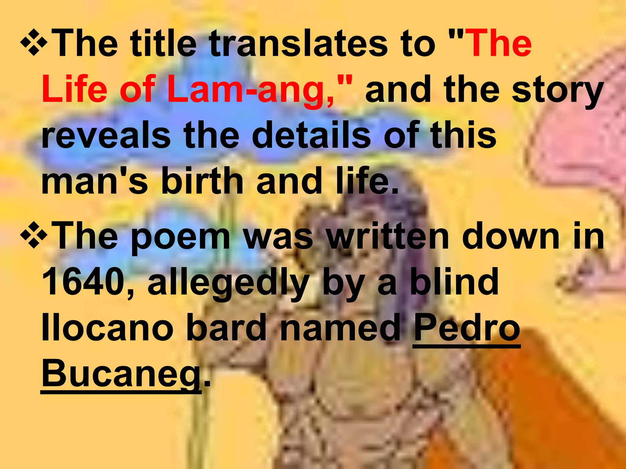 Introduction of Philippine Epic AND biag ni lam ang | PPTX