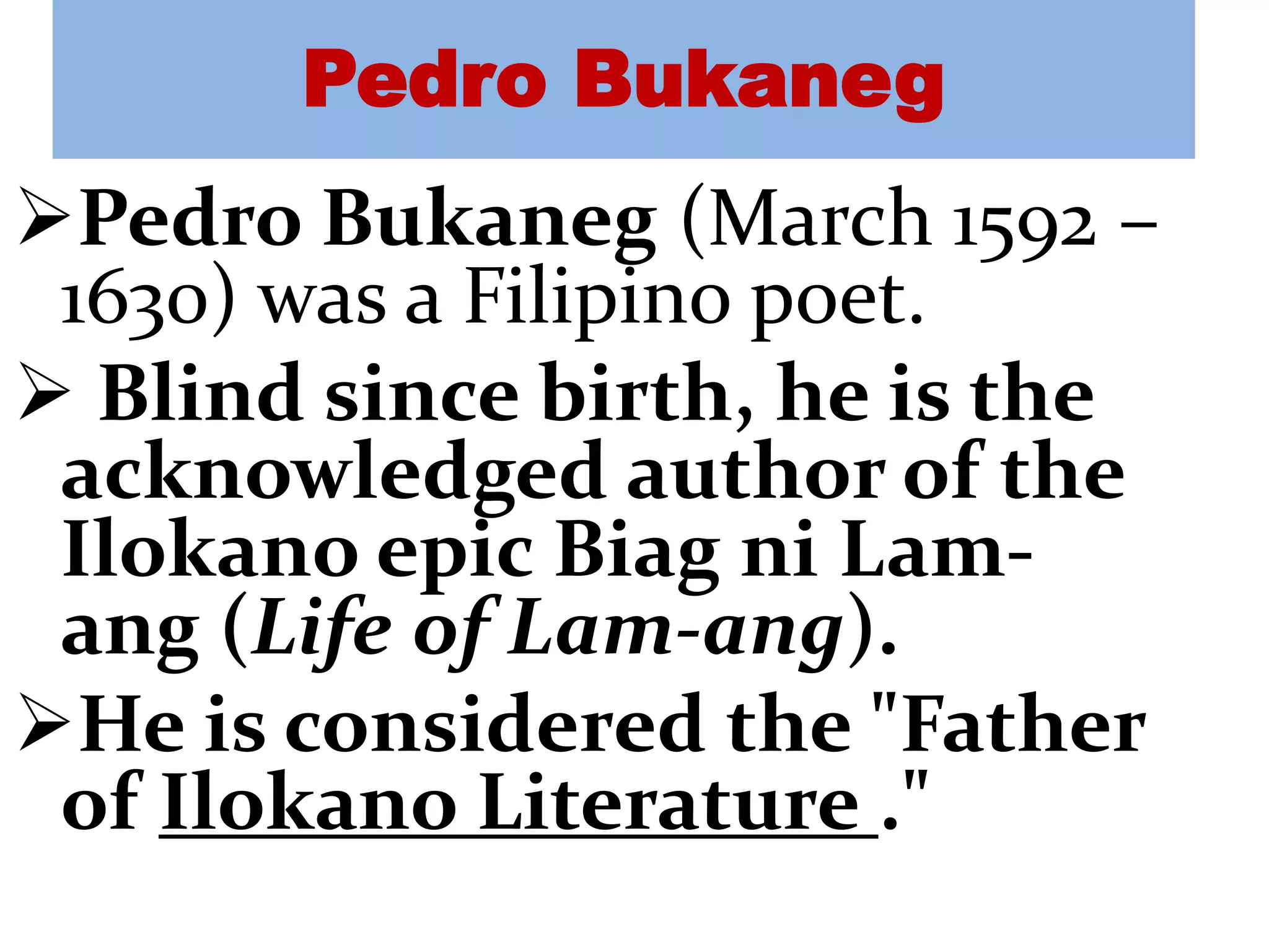 Introduction of Philippine Epic AND biag ni lam ang | PPTX