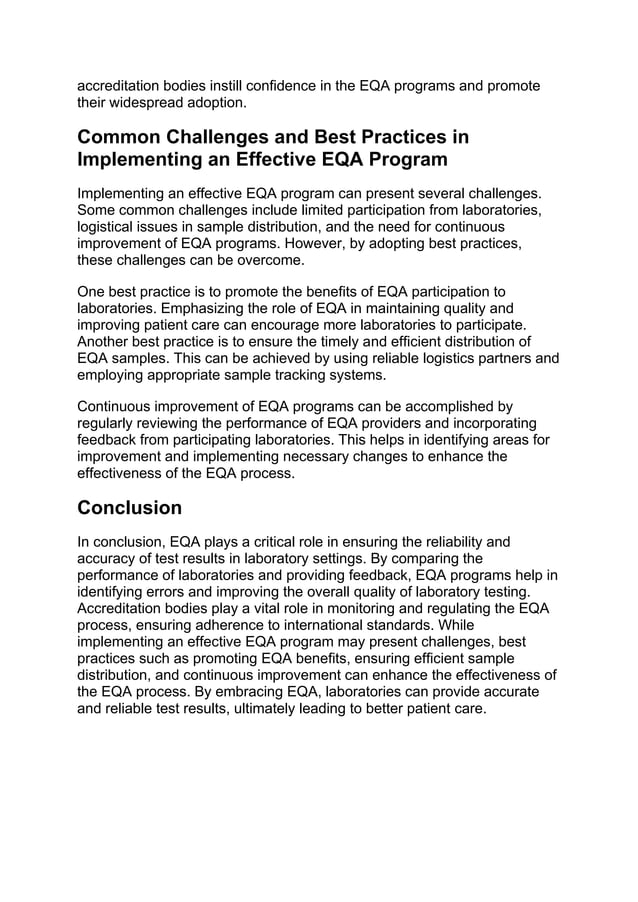What is the EQA process.pdf | Standardized Testing | Educational Assessment