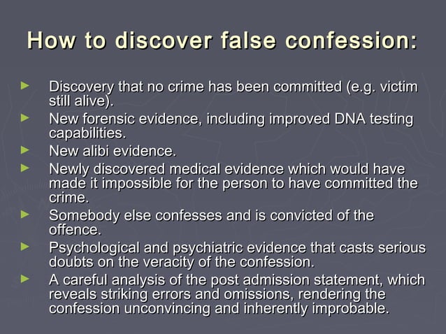 What is the false confession and how to copy | PPT