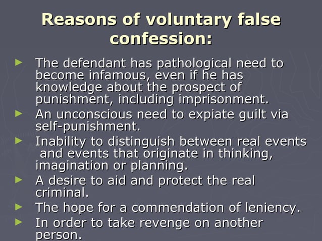 What is the false confession and how to copy | PPT