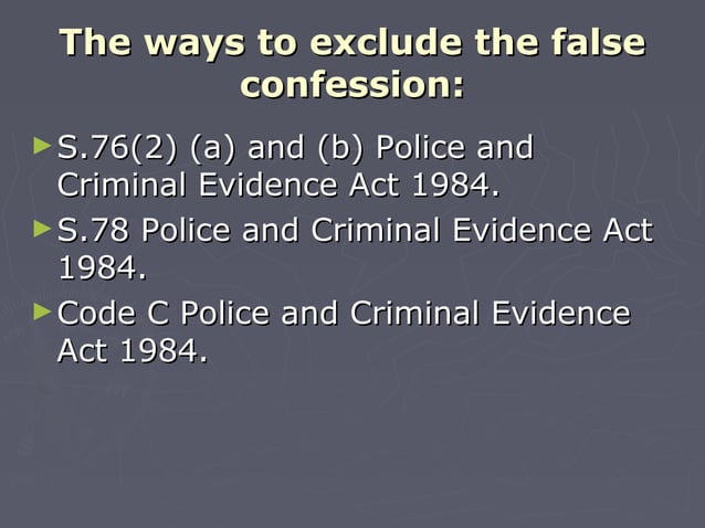 What is the false confession and how to copy | PPT