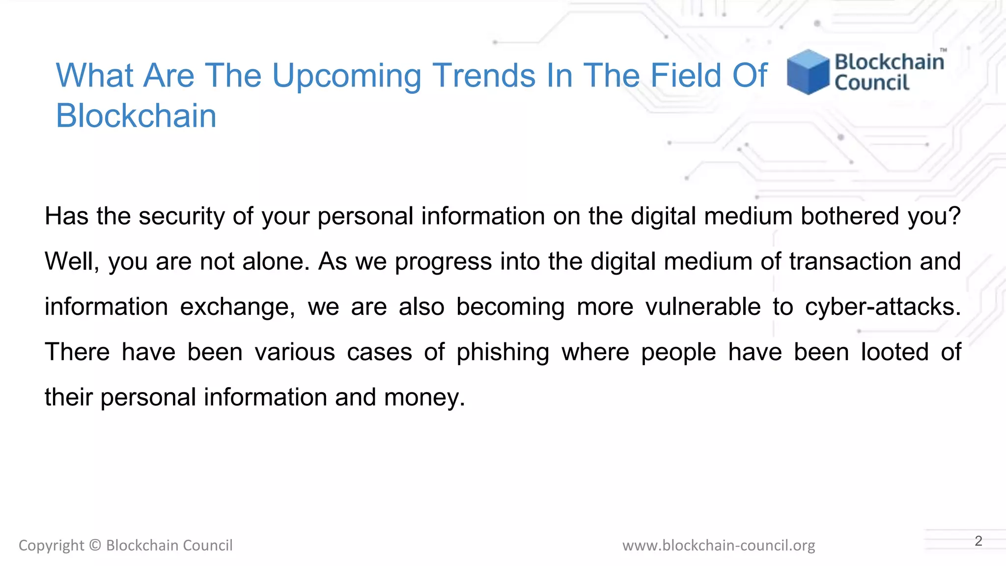 What is the future of blockchain in cybersecurity | PPT