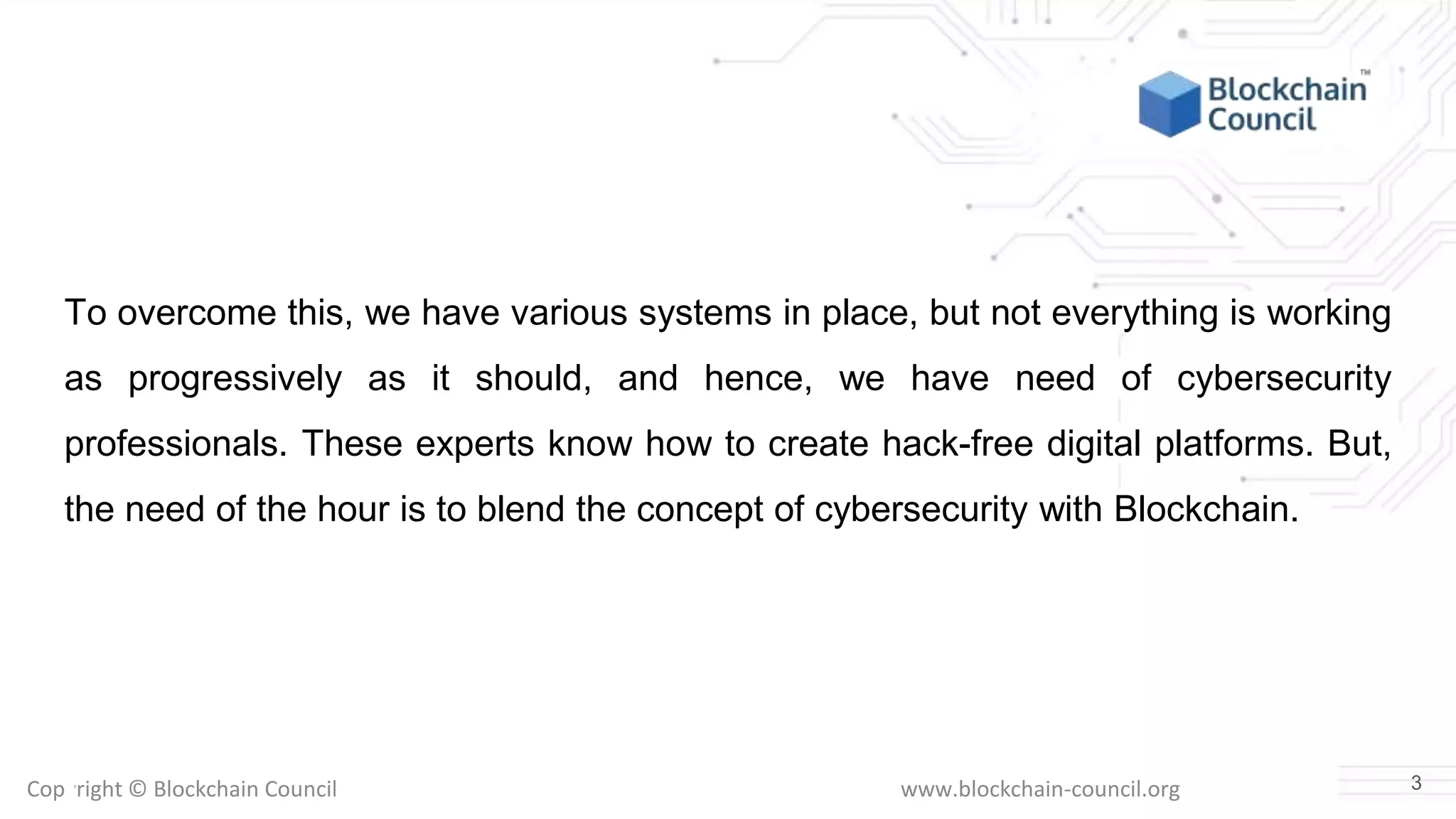 What is the future of blockchain in cybersecurity | PPT