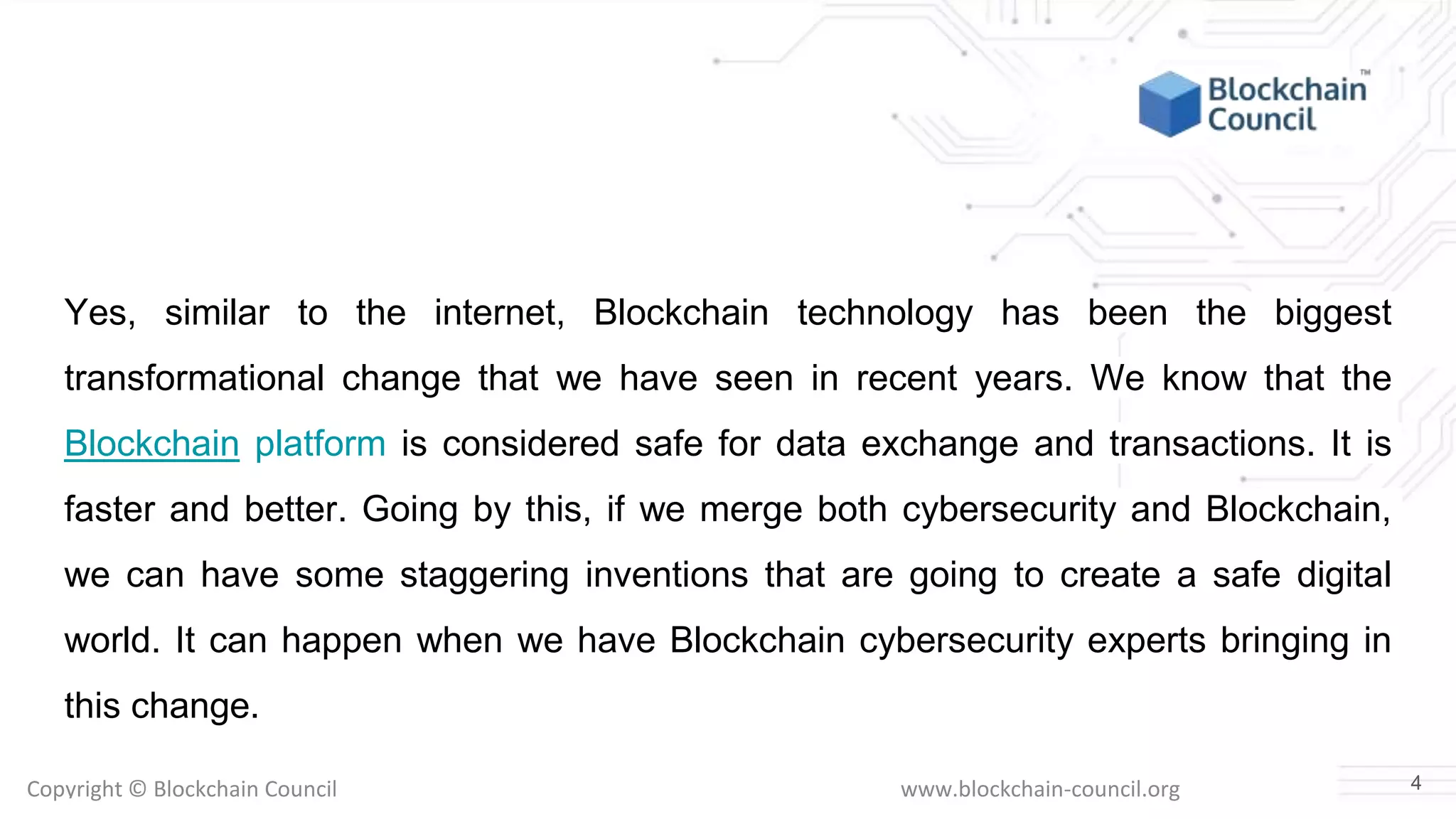 What is the future of blockchain in cybersecurity | PPT