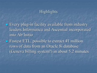 What is the future of etl tools like ab initio | PPTX