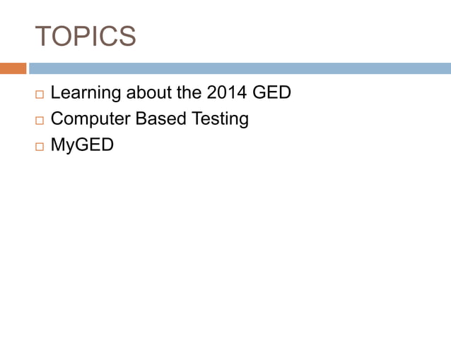 What is the GED? | PPT