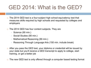 What is the GED? | PPTX