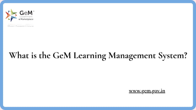 What is the GeM Learning Management System.pdf
