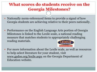 What is the Georgia Milestones Assessment System? | PPT