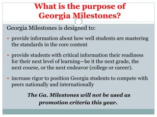 What is the Georgia Milestones Assessment System? | PPTX