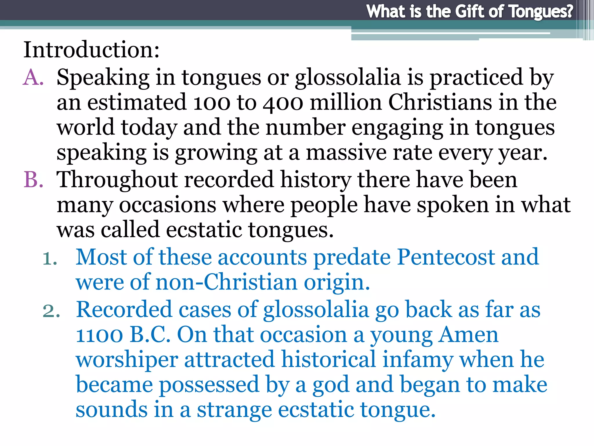 What is the Gift of Tongues | PPTX
